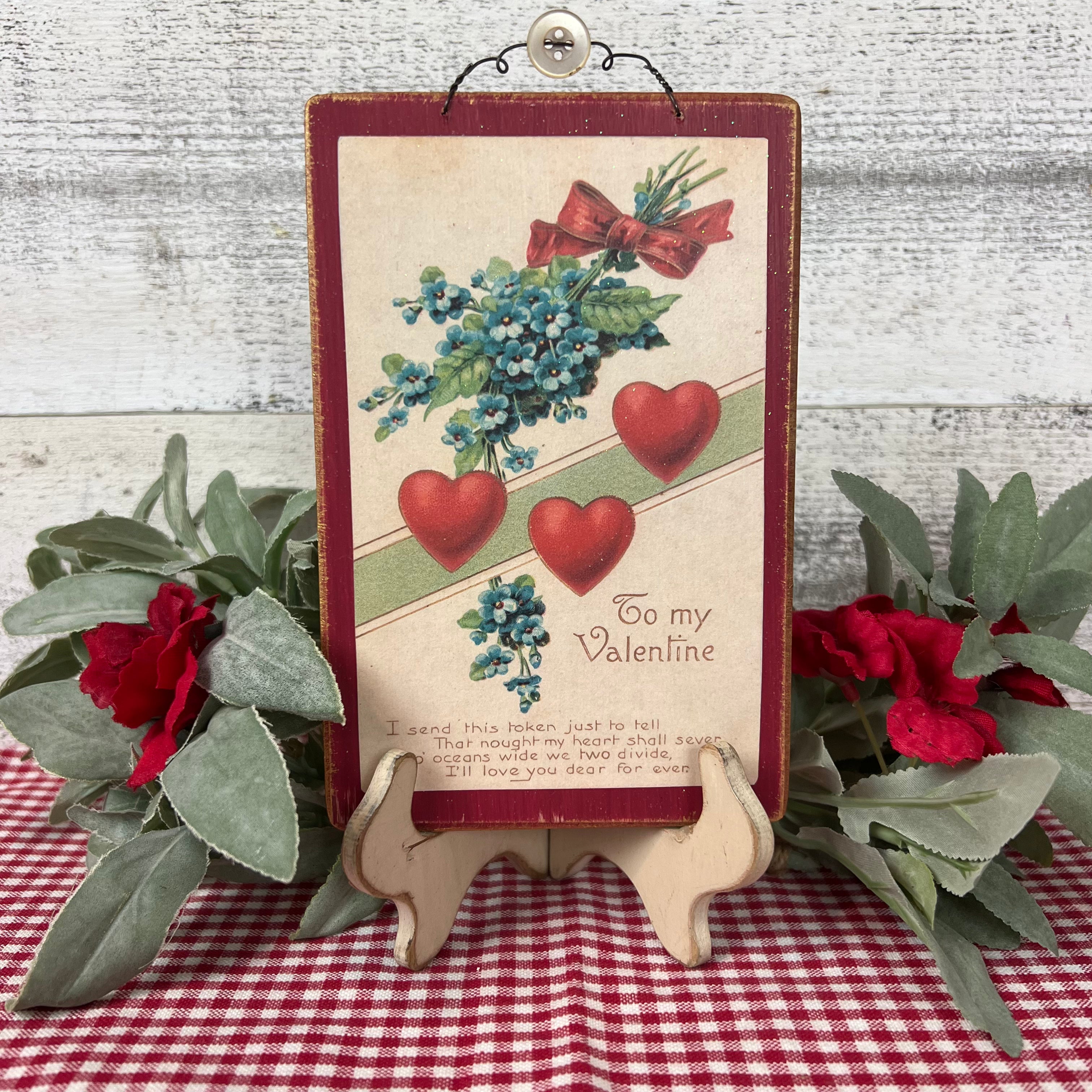 Vintage Postcard Plaque Decor - "Token Of Love" – PostcardPantry